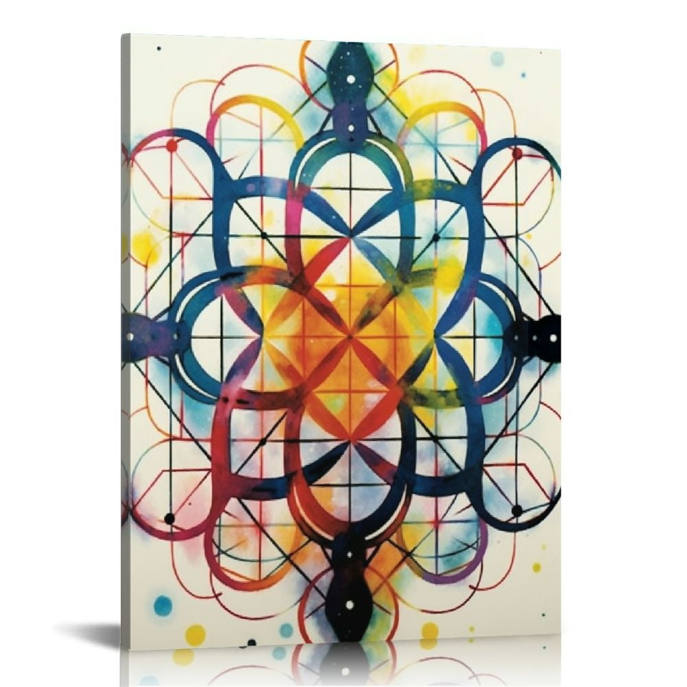 ERAPDAUR Metatron's Cube Watercolor Print Metatron Cube Sacred Geometry ...