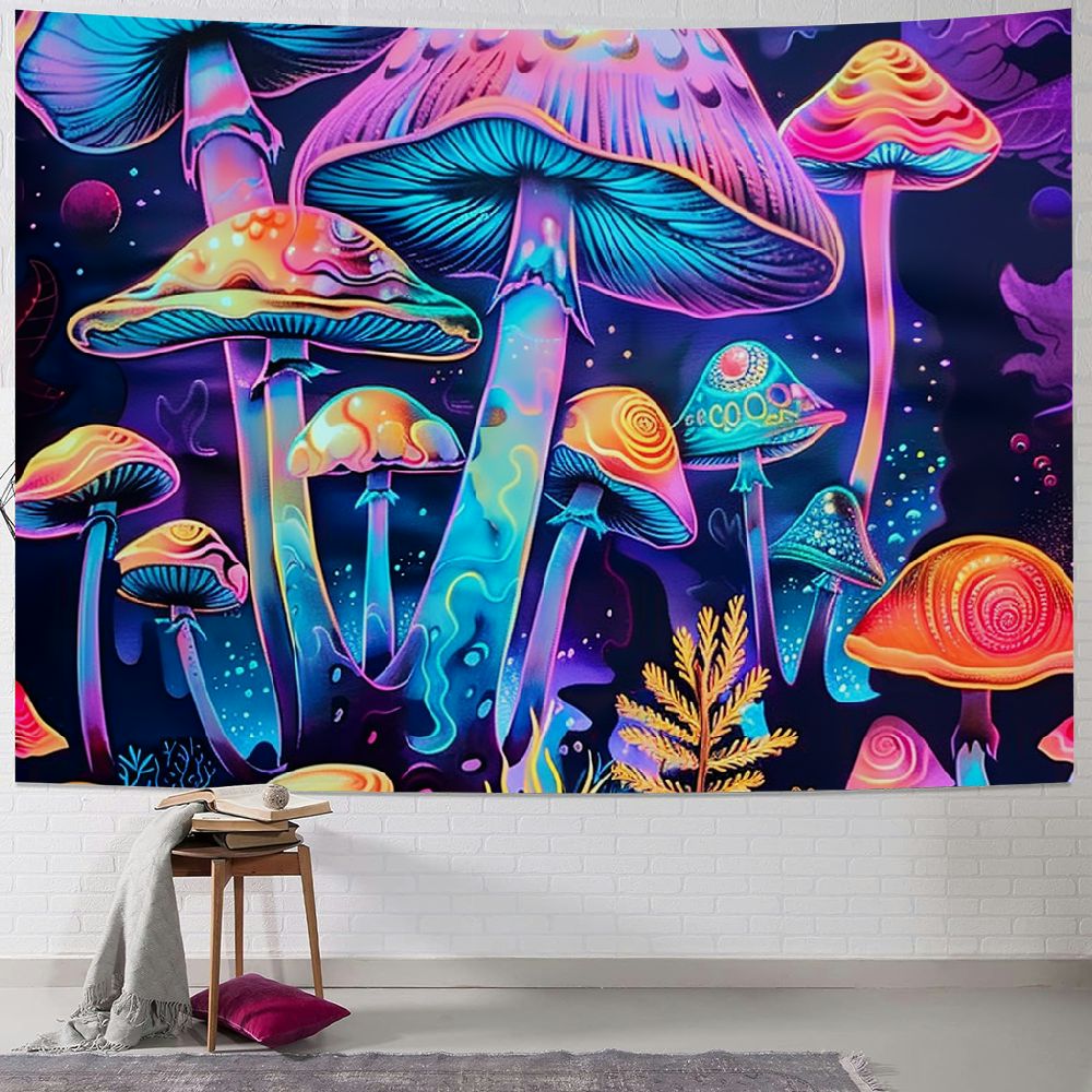 ERAPDAUR Mushroom Tapestry Wall Decor for Bedroom Aesthetic mushroom ...