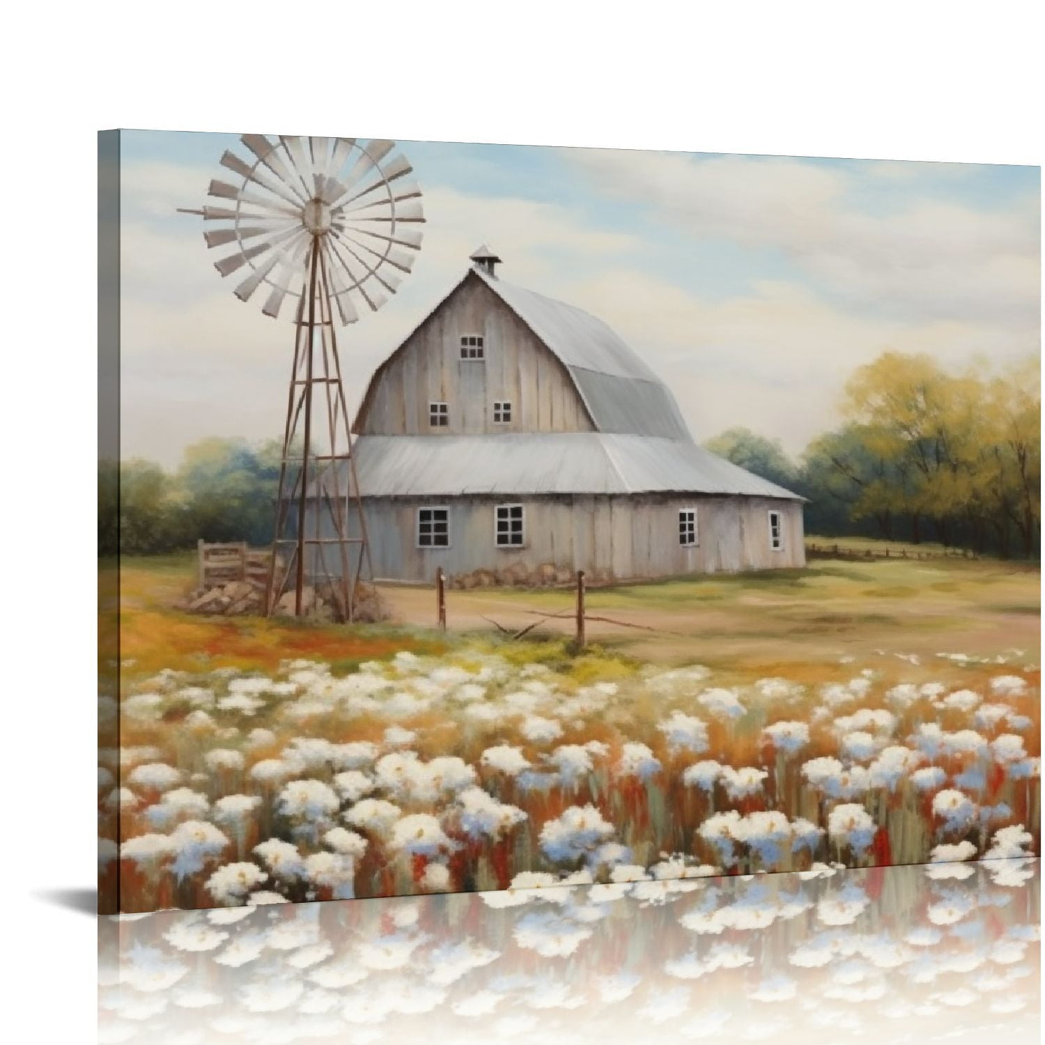 ERAPDAUR Pictures of Barns Prints Wall Canvas Old Rustic Bedroom ...