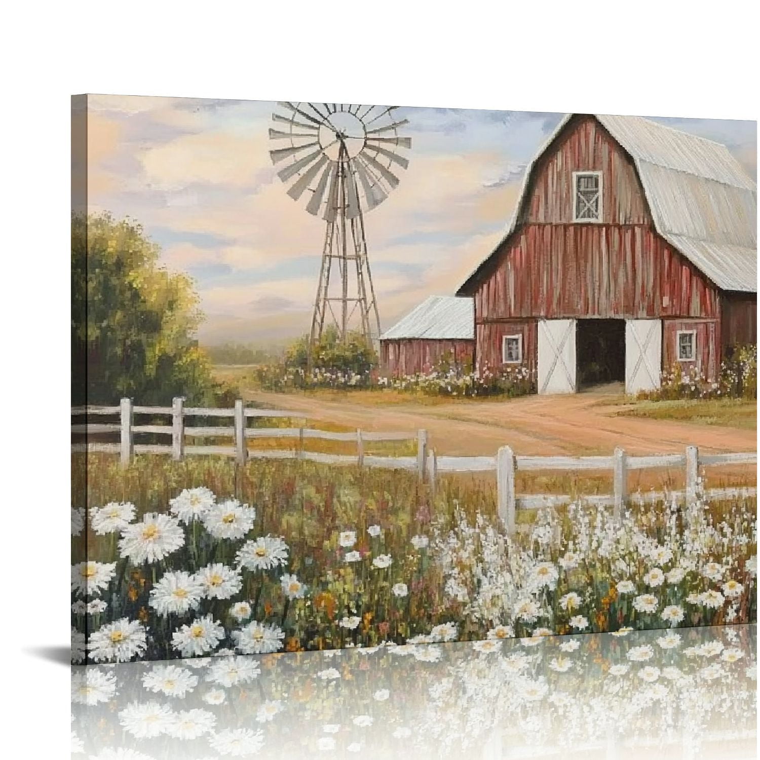 ERAPDAUR Pictures of Barns Prints Wall Canvas Old Rustic Bedroom ...