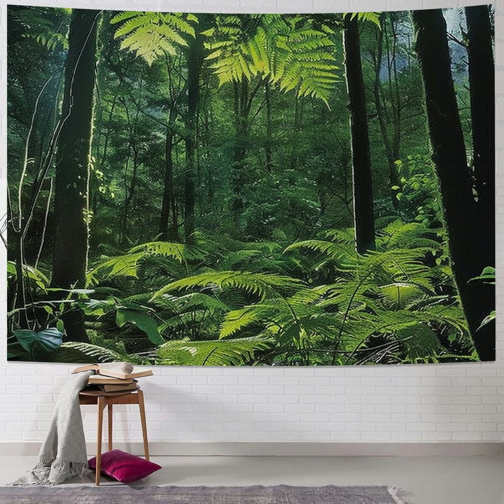 ERAPDAUR Plant Tapestry, Green Jungle Untouched Nature Environmental ...