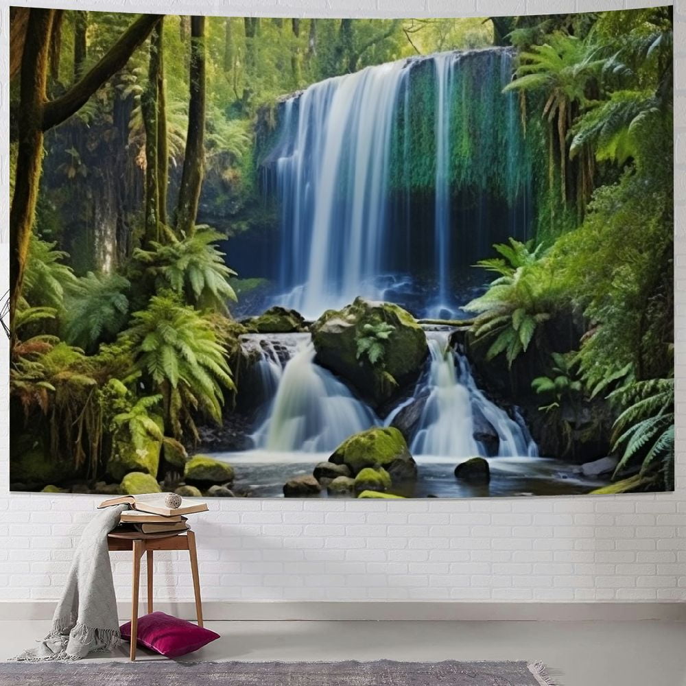 ERAPDAUR Rainforest Tapestry Wall Hanging, Green Tropical Plants and ...