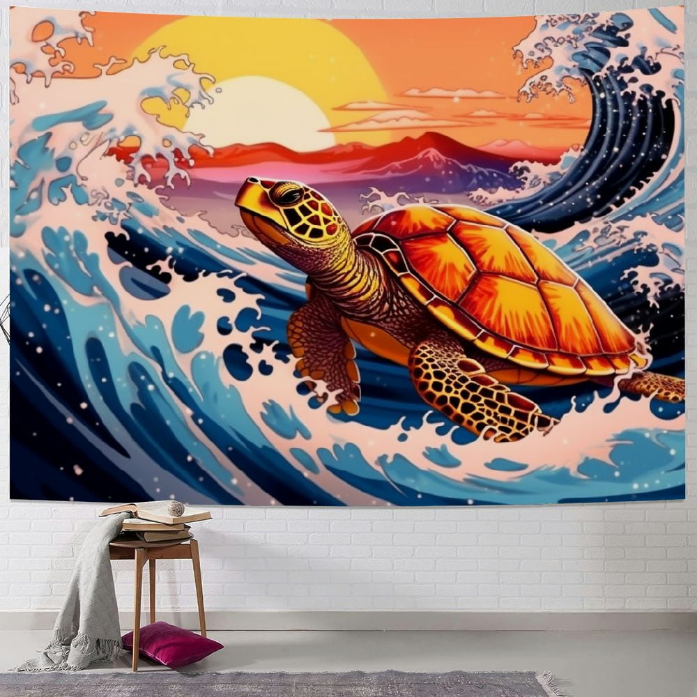 ERAPDAUR The Great Wave Tapestry Japanese Ocean Wave Tapestries Trippy ...