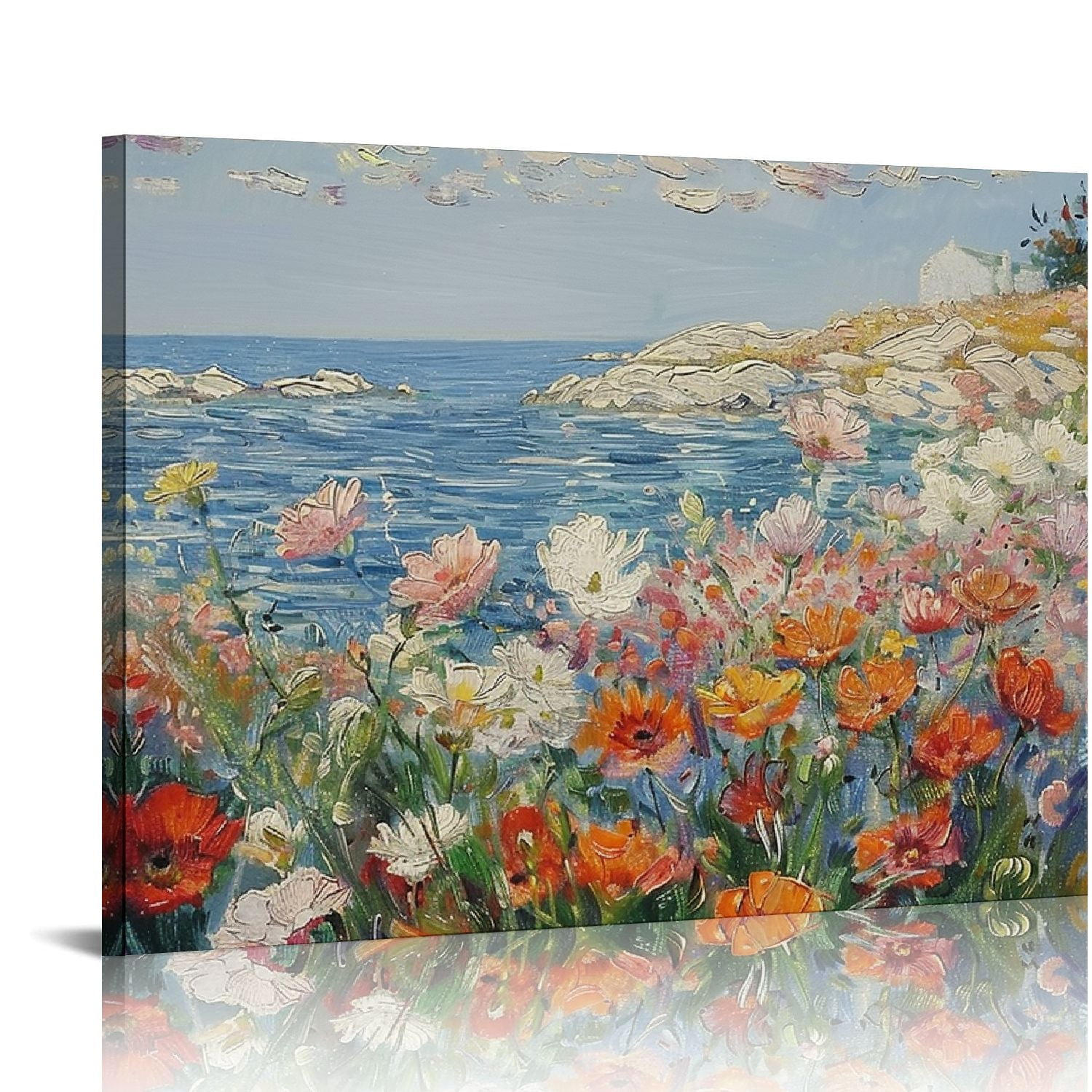 ERAPDAUR Vintage Spring Summer Nature Landscape Wall Art Modern Meadow ...