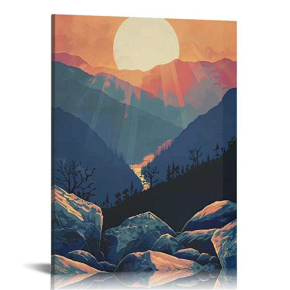 ERAPDAUR Virginia Vintage Sunset in Blue Ridge Mountains Park Travel ...