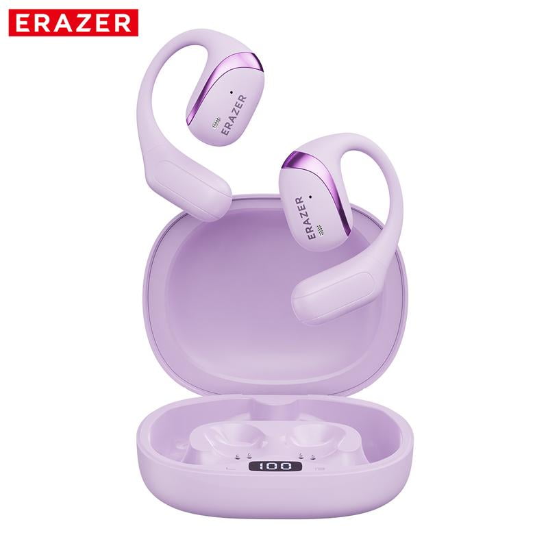 ERAZER True Wireless Open Ear Earphones Bluetooth 5.4 ENC Noise Cancelling Headphones HiFi Sound ...
