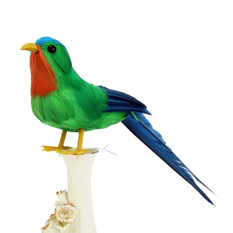ERDOUY 1 Pcs 10.6 Inch Artificial Birds Realistic Parrot with Lifelike ...