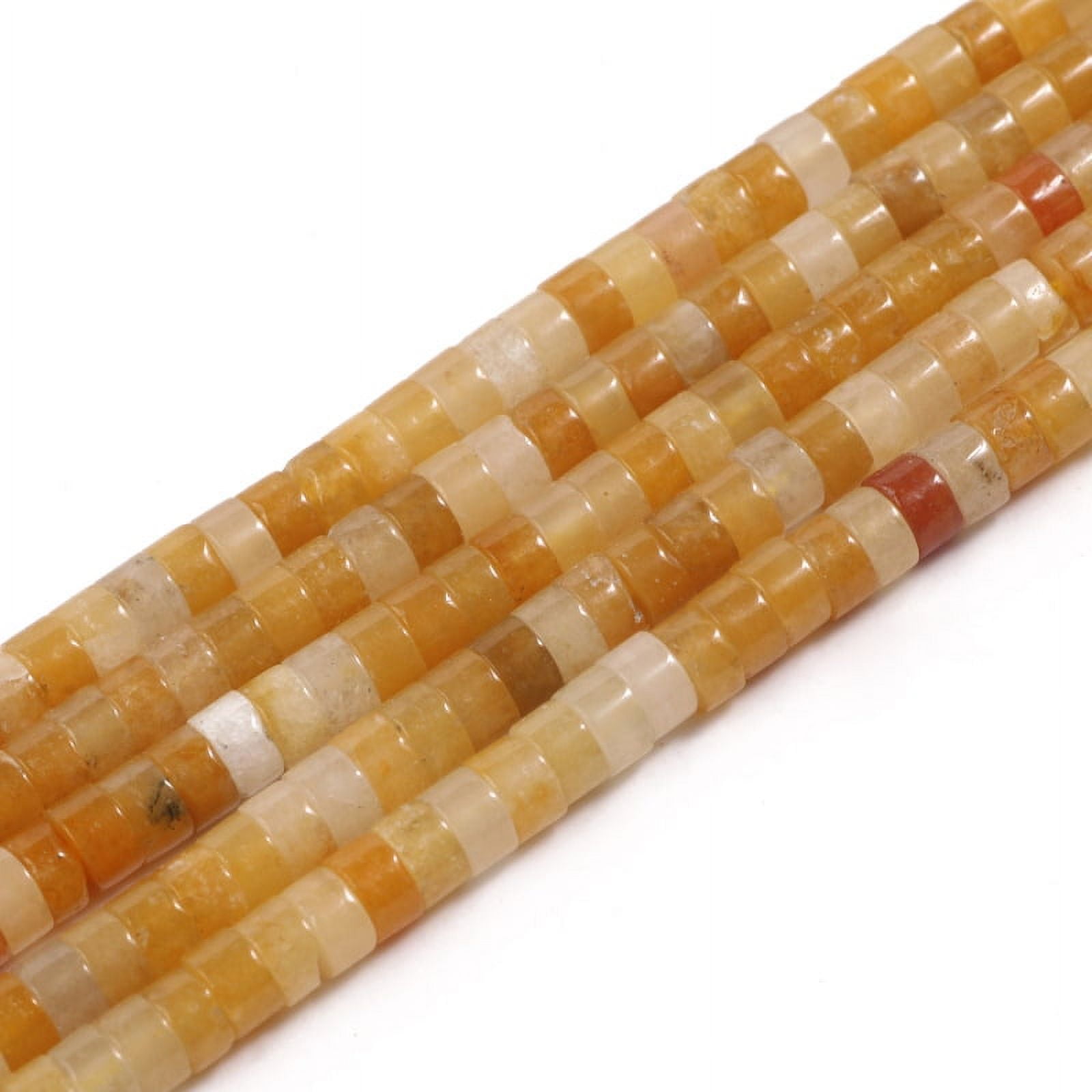 ERDOUY 1 piece 2 * 4mm natural Huangdongling primary color stone bead ...
