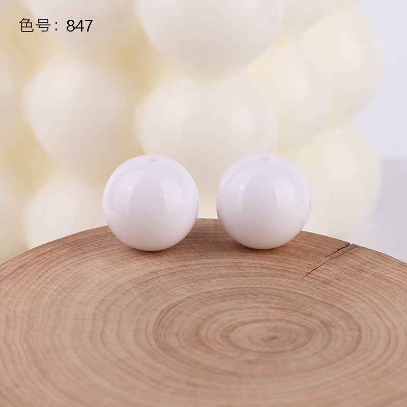 ERDOUY 100Pcs 12mm Acrylic Round Beads, Assorted Plastic Gumball Bubble ...