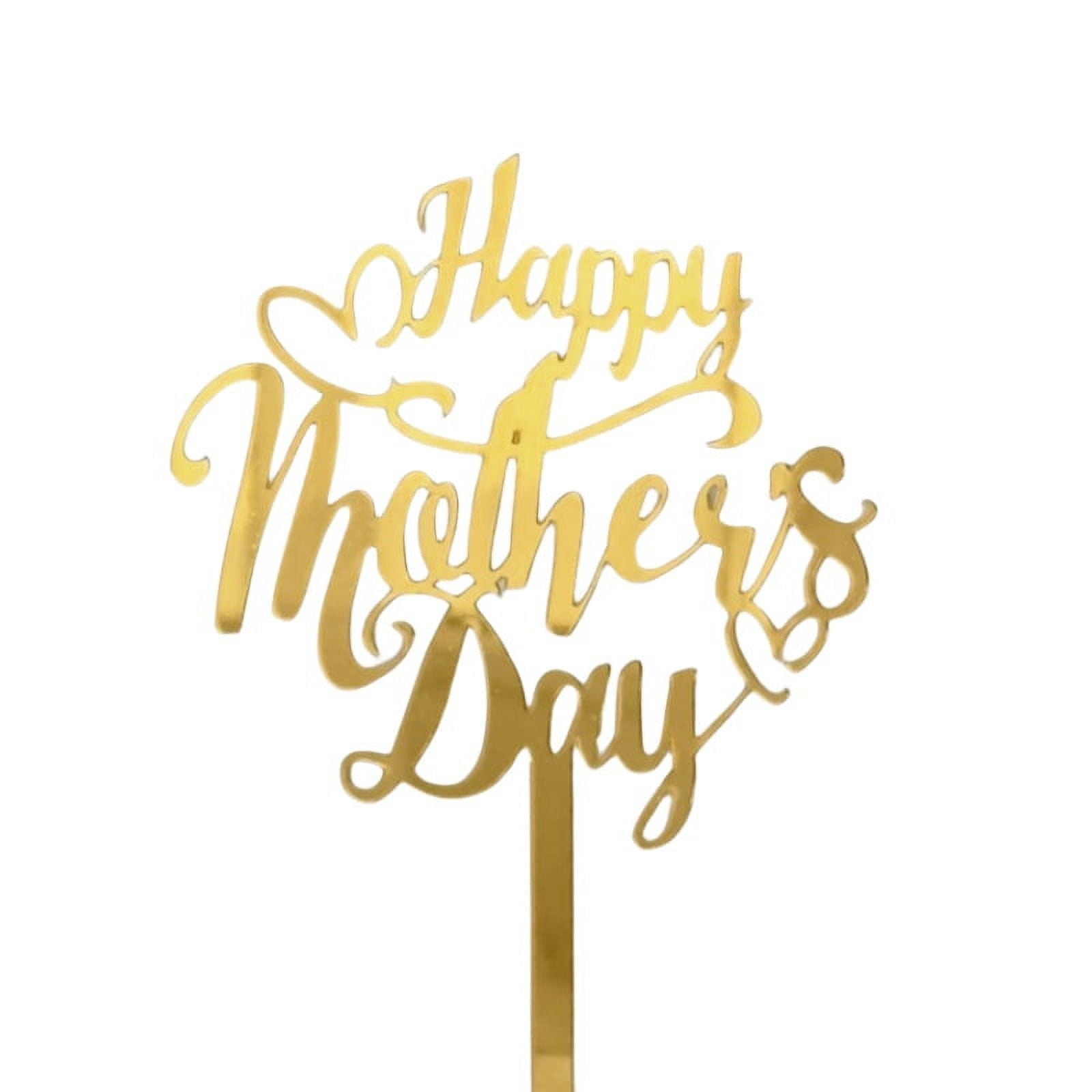 ERDOUY 10pcs Happy Mother's Day Cake Topper Mom Letter Cake topper Pink ...