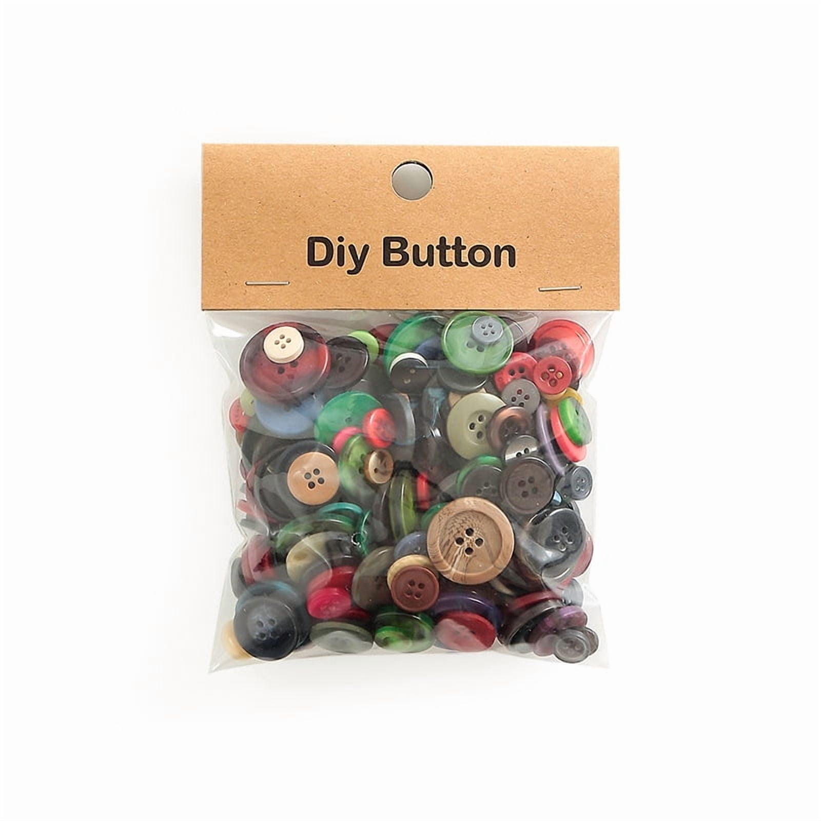 ERDOUY 2-Pack Assorted Color Mixed Size Resin Buttons, 0.9cm-3.5cm ...