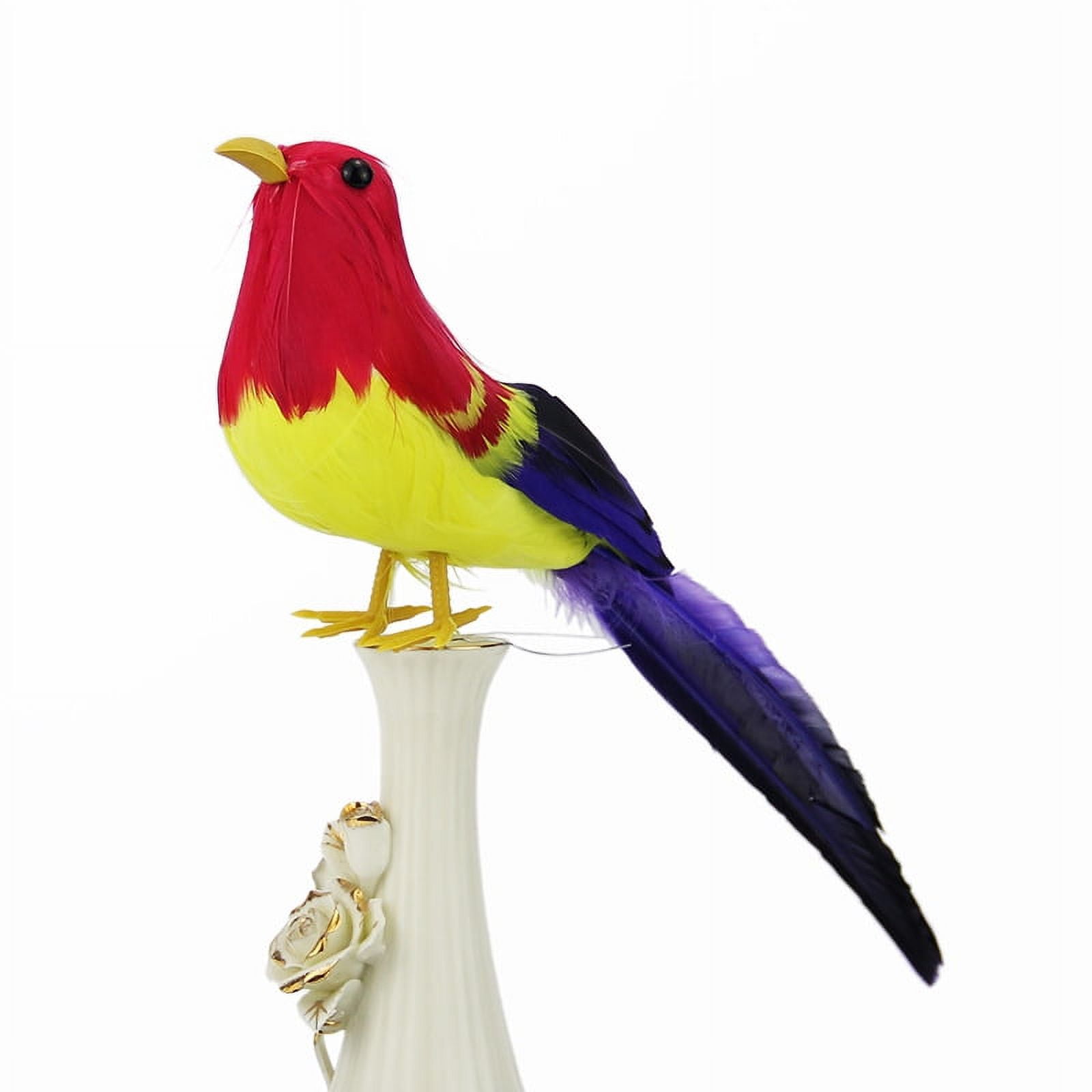 ERDOUY 2 Pcs 10.6 Inch Artificial Birds Realistic Parrot with Lifelike ...
