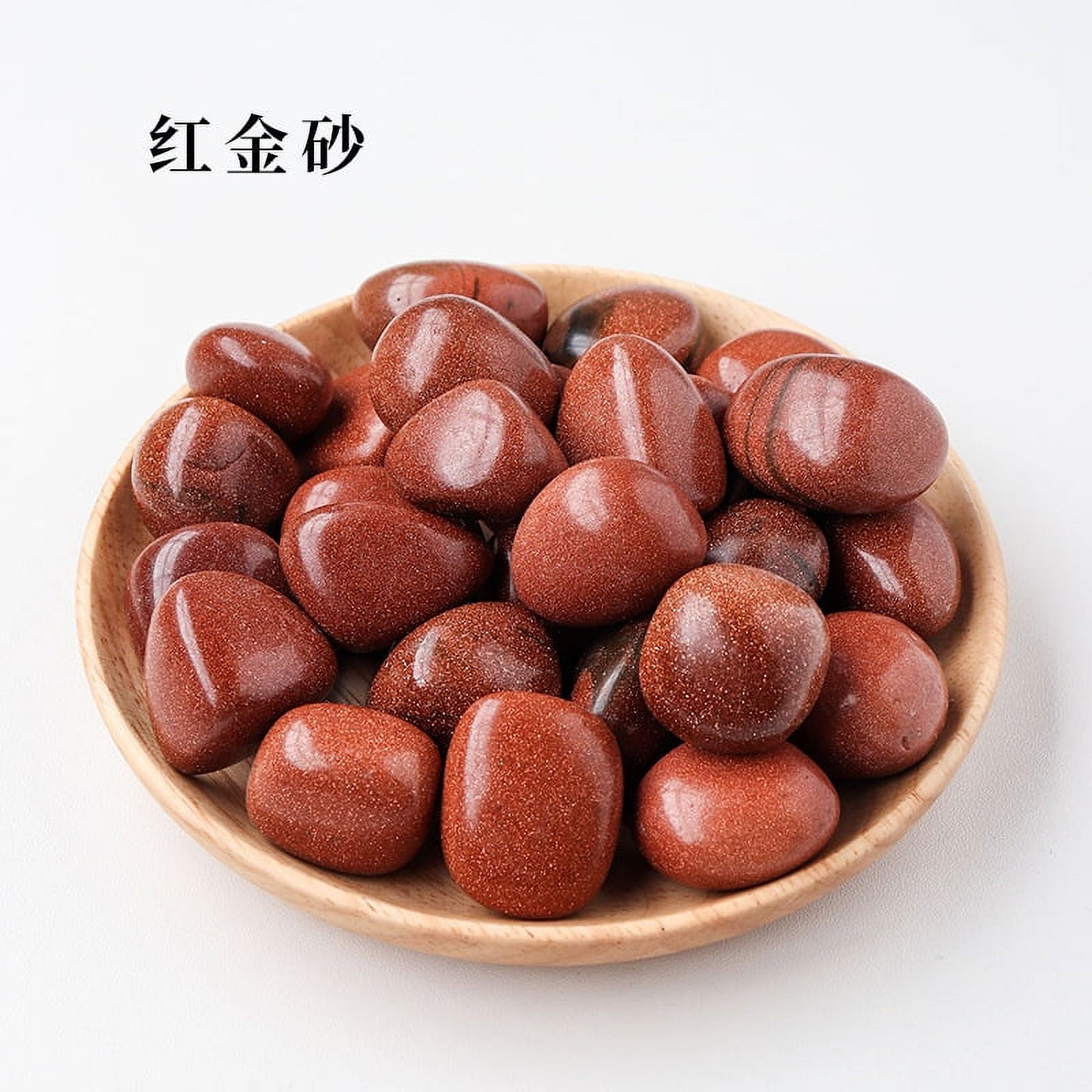 ERDOUY 200g natural crystal raw stone large particle polished rolling stone, natural red ...