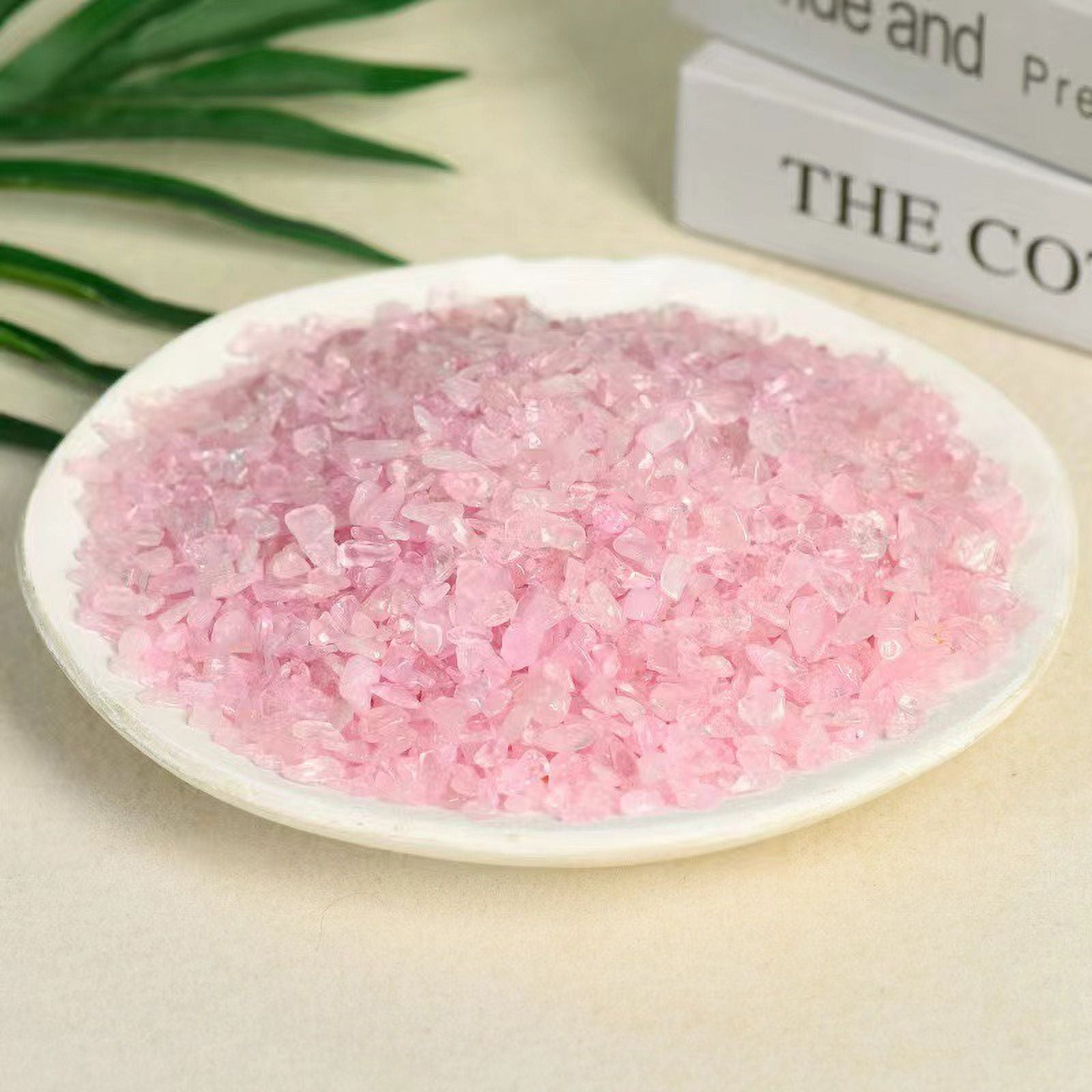 ERDOUY 200g pink natural crystal crushed stone 5-7mm polished ...