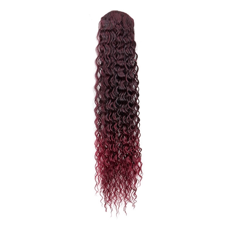 ERDOUY 23.62 Inch Curly Synthetic Ponytail Extension, Drawstring & Clip ...
