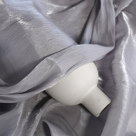 ERDOUY 39.37"×59.06" Lustrous Shiny Pleated Organza Fabric, Lightweight ...