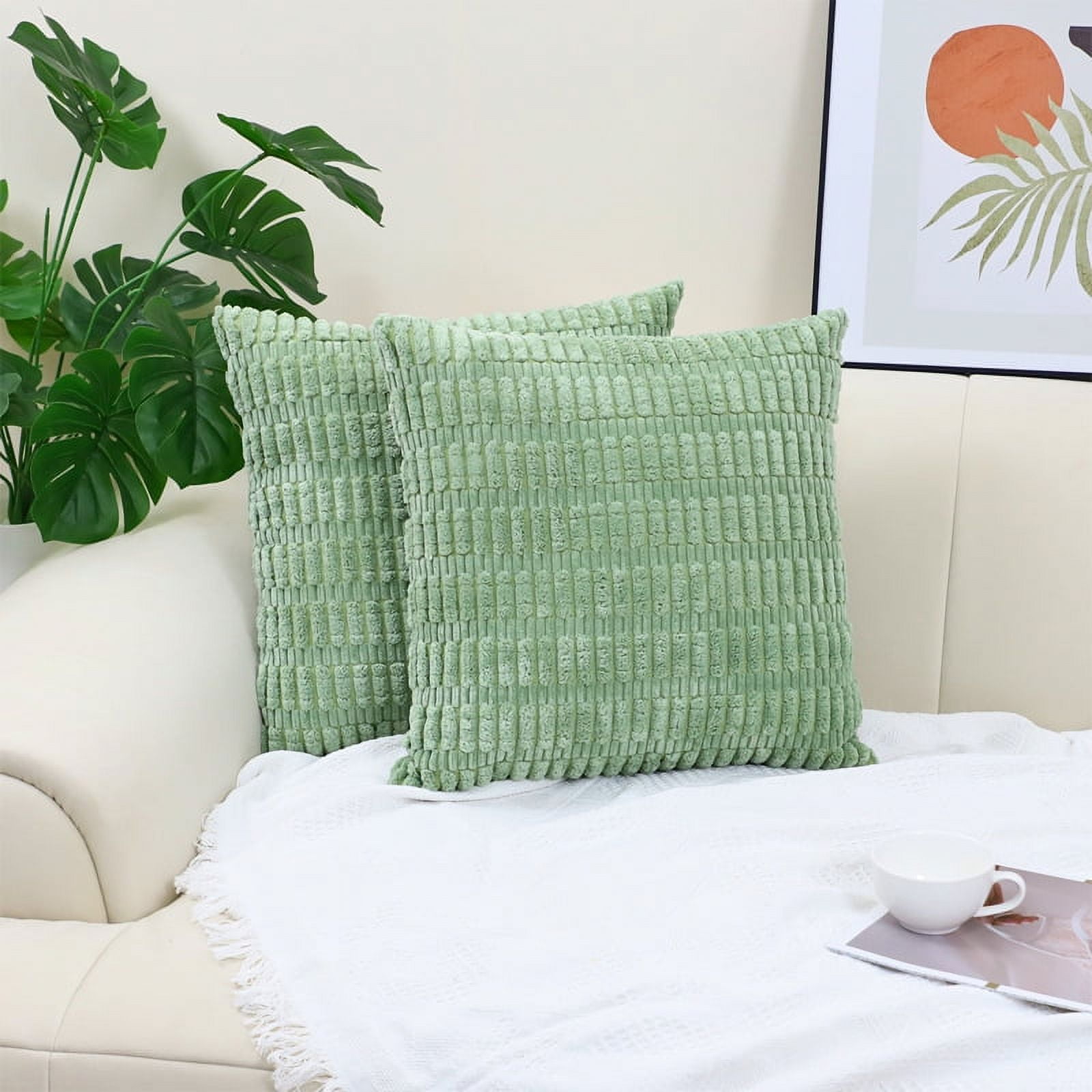 ERDOUY 3Pcs Simple wheat grain solid color pillowcase Classic and ...