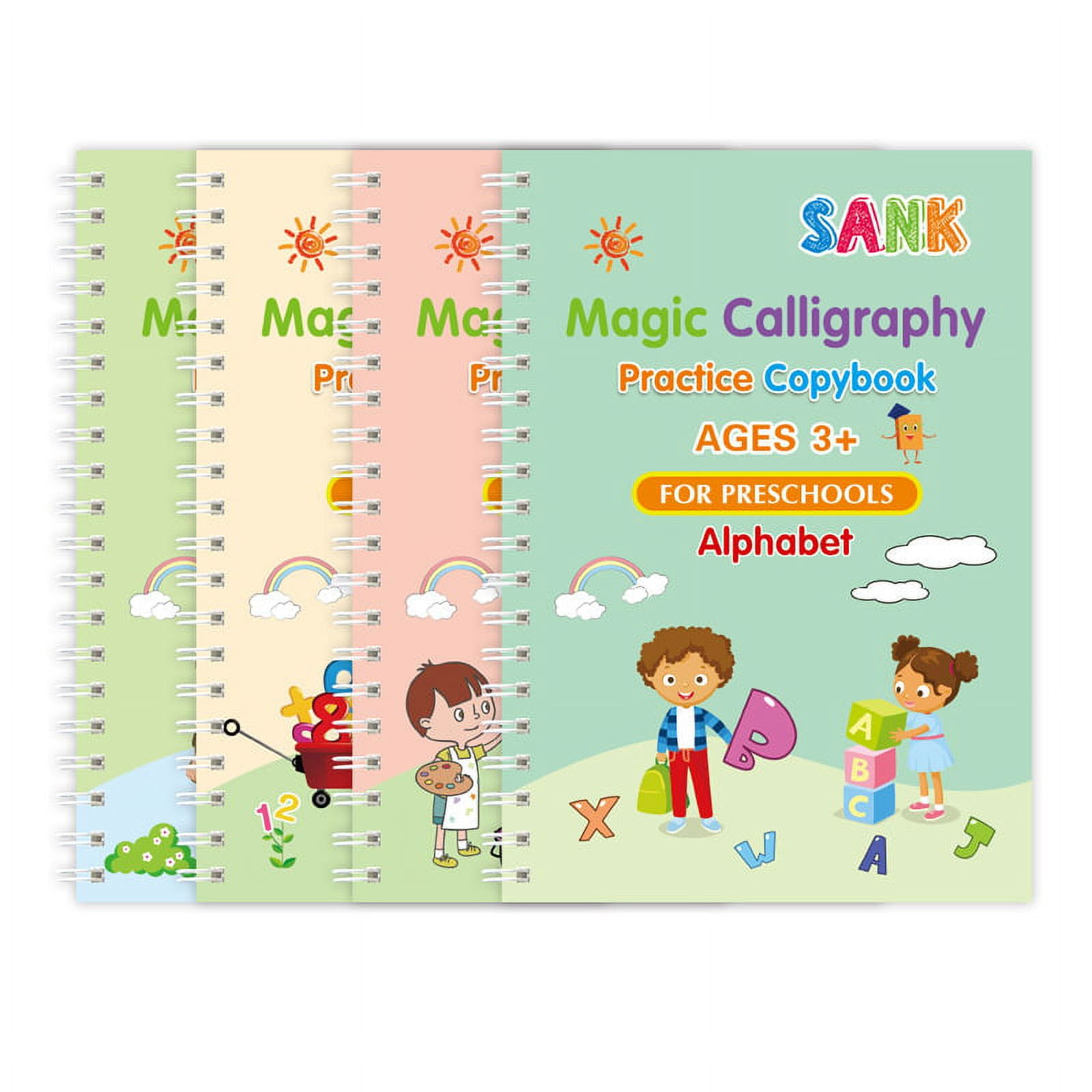 ERDOUY 4 Pack Magic Practice Copybook for Kids,Handwriting Practice for ...