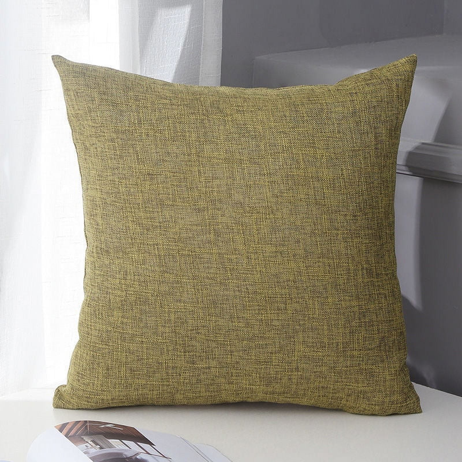 ERDOUY 4Pcs Solid color cotton linen pillow case Classic and timeless ...
