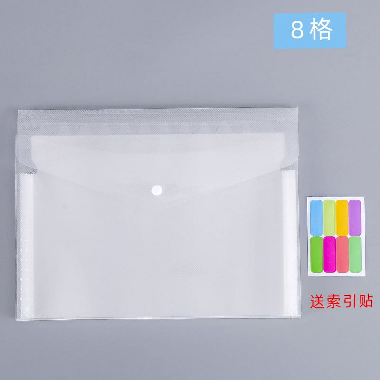 ERDOUY 5 Pack 8 Pockets Clear Document Folders Plastic Envelopes Poly ...