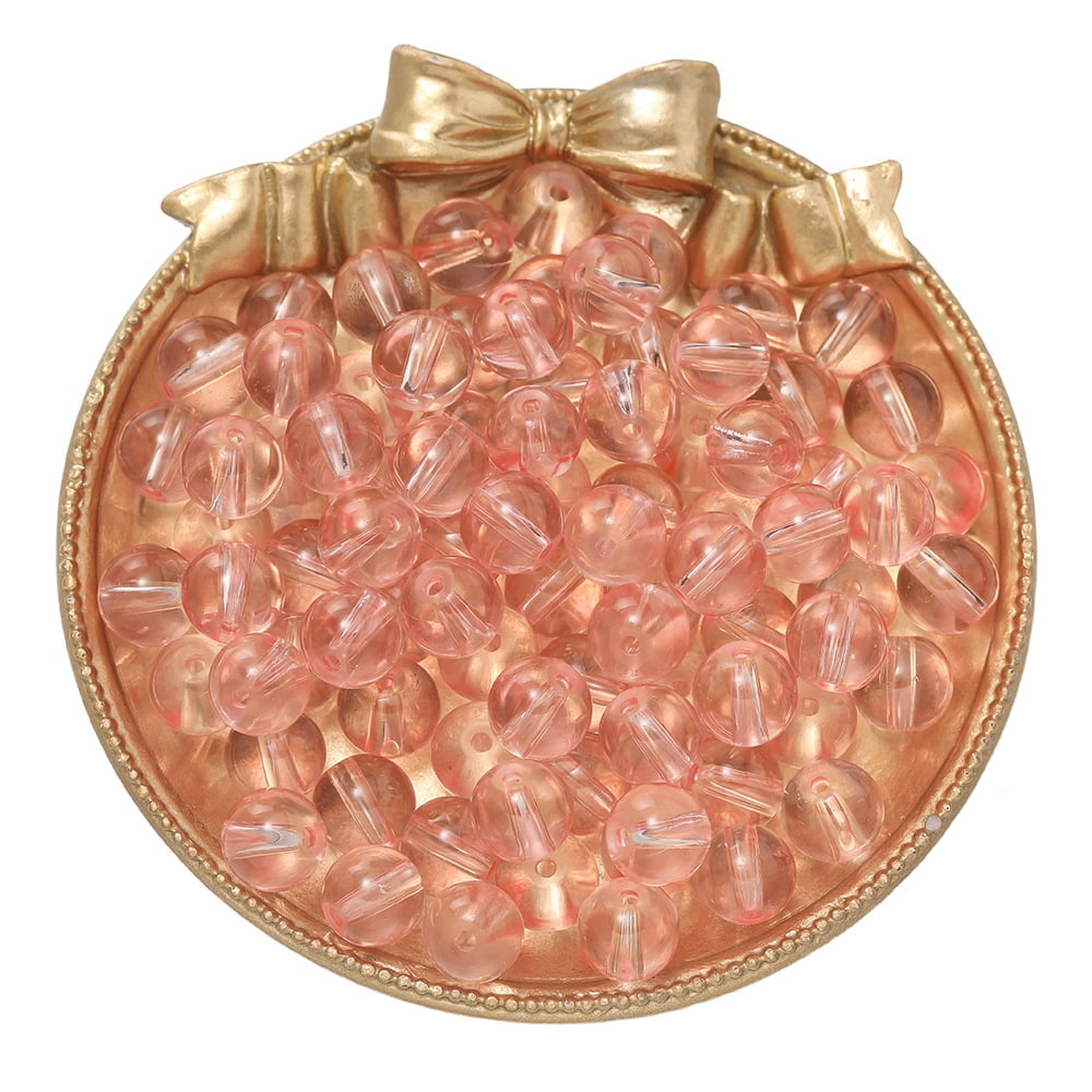 ERDOUY 50 Pieces 8mm Round Smooth Glass Beads, Bulk Loose Spacer Beads ...