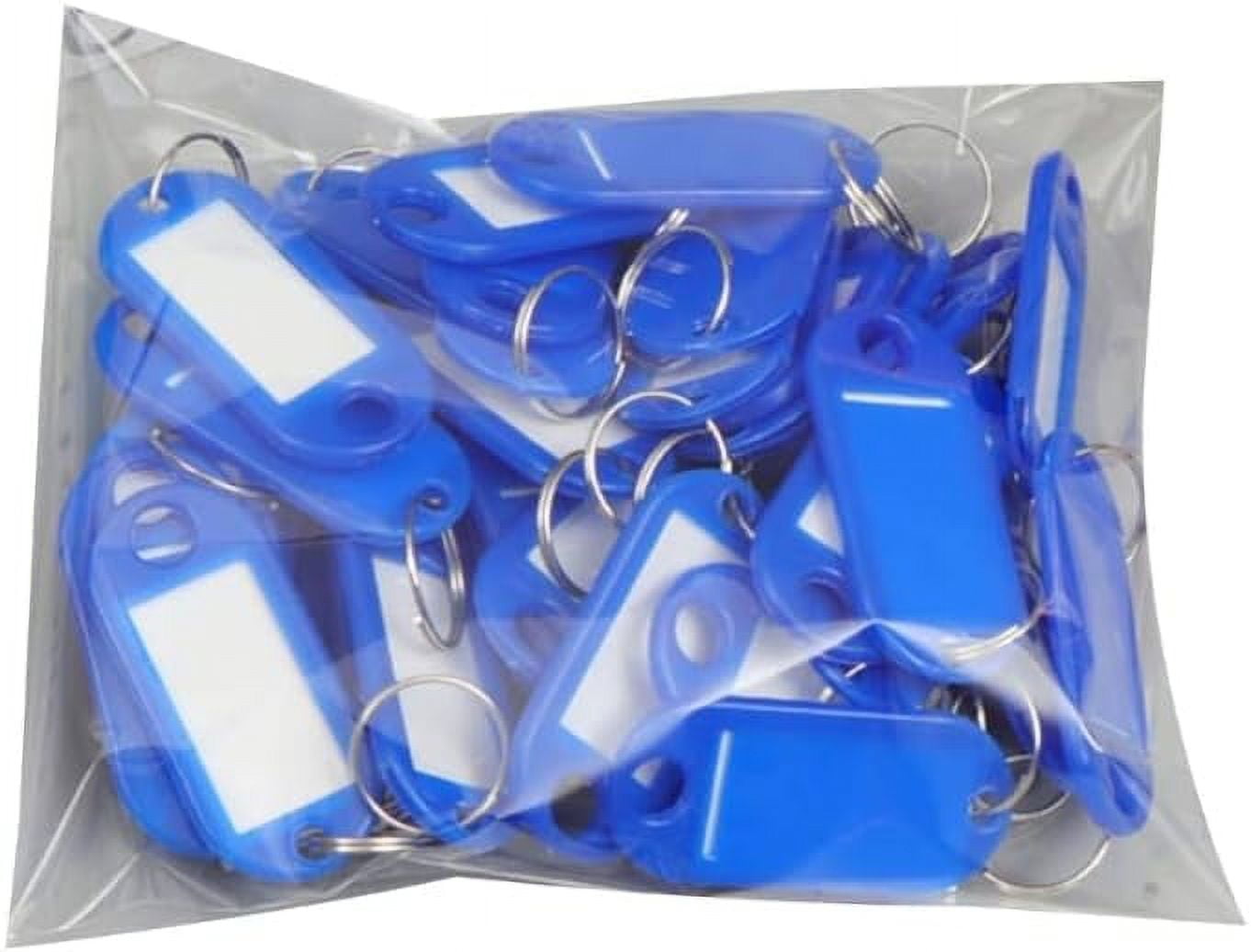 ERDOUY 50Pcs Keychain Label Tags Keys Tags with Split and Label Window ...