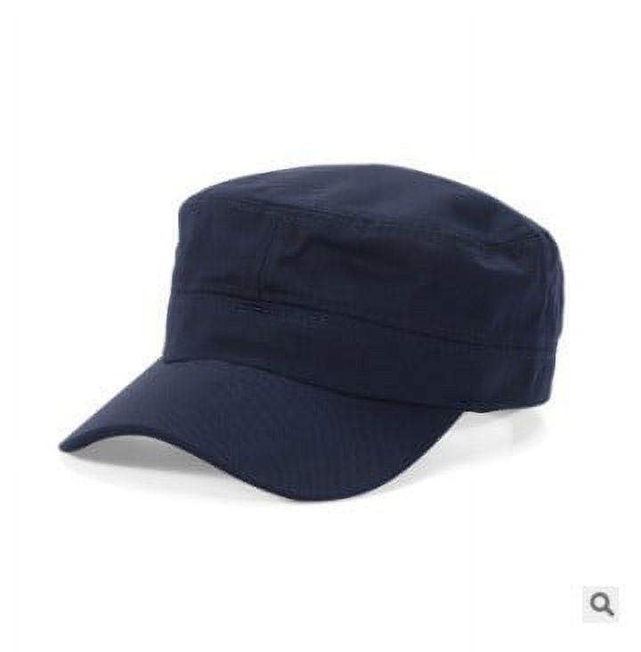 ERDOUY Adjustable Unisex Flat Top Twill Classic Baseball Cap Military ...