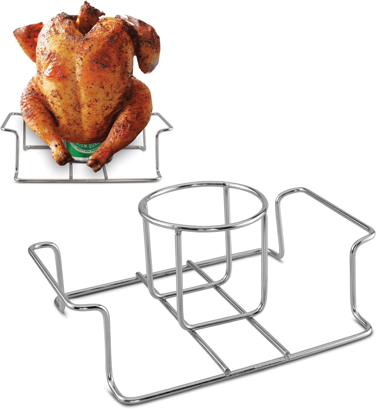 ERDOUY Beer Can Chicken Holder for Grill and Smoker, Premium Grade ...
