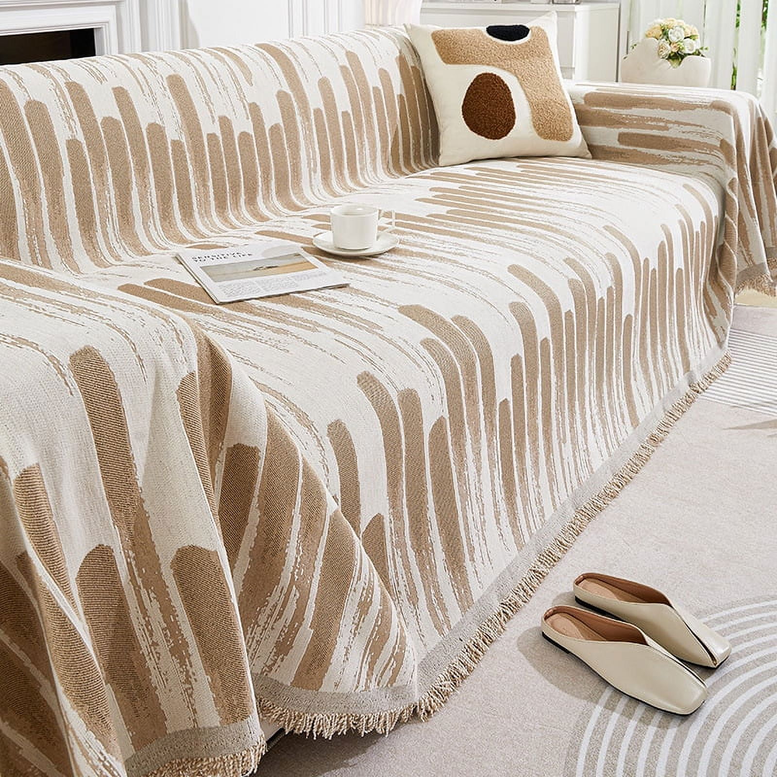 ERDOUY Couch Cover Chenille Sofa Covers Sofa Towel Cover for Living Room Sofa Easy Fit Washable ...