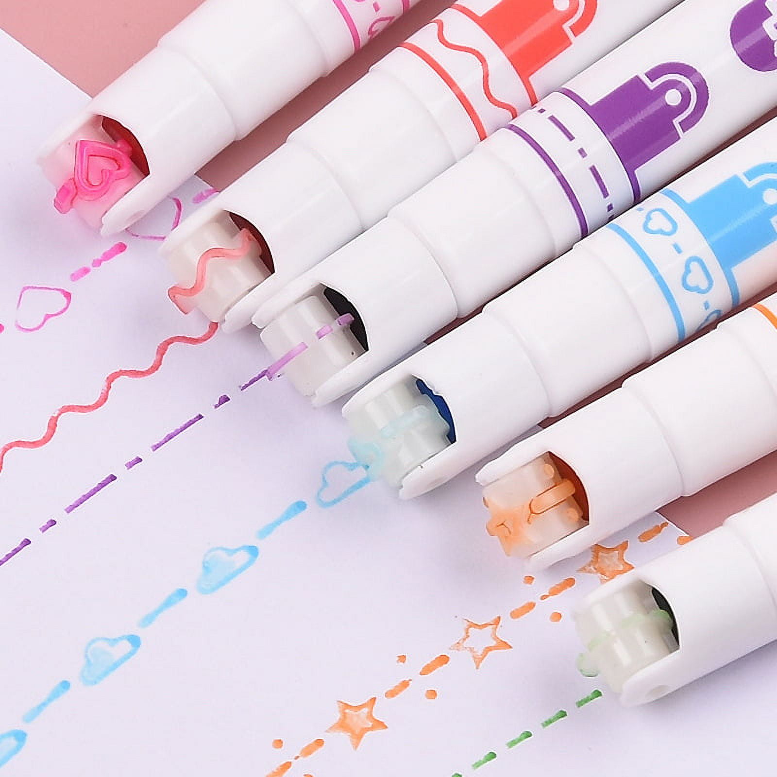 ERDOUY Curve Line Color Highlighter Pen Color Markers Pens Journal ...