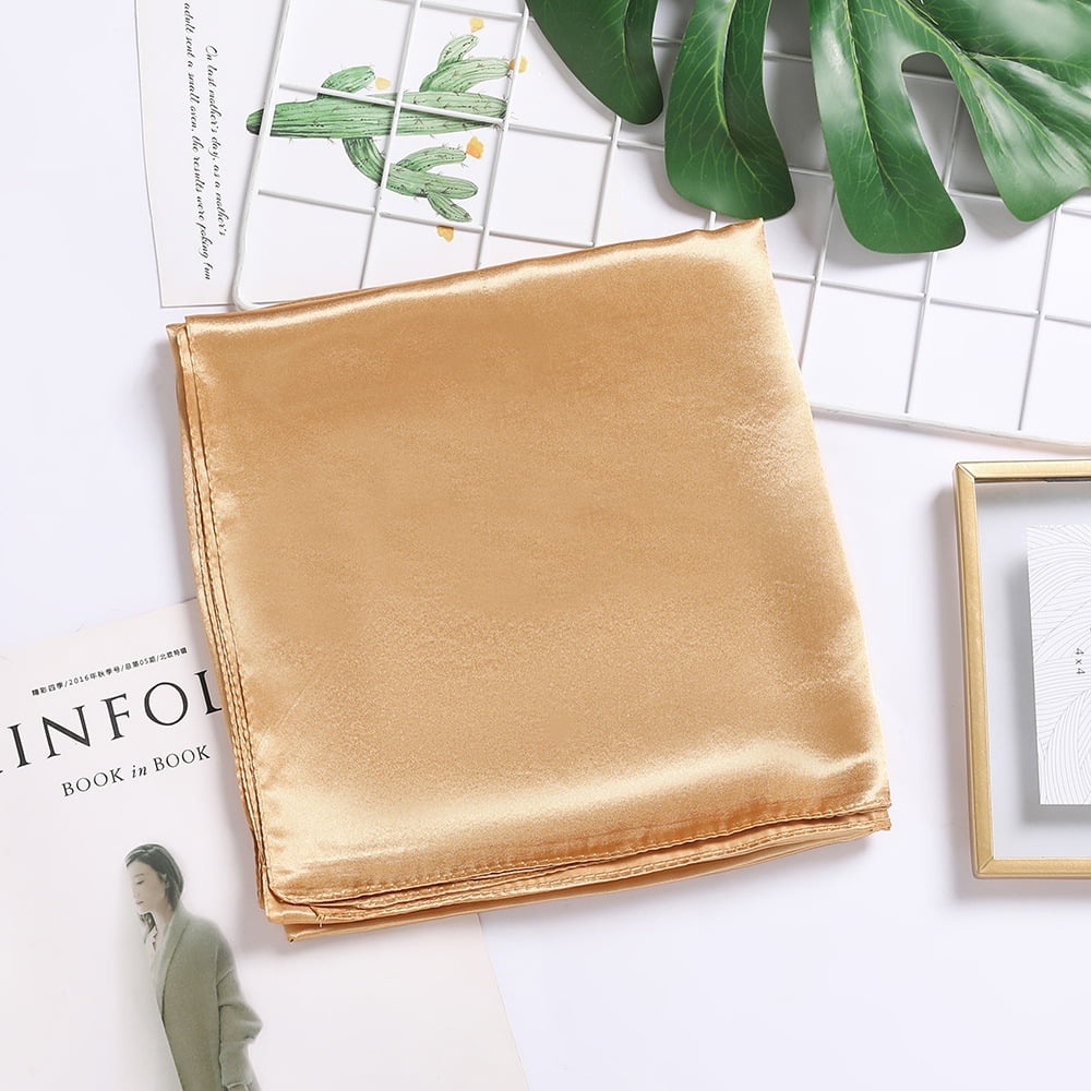 ERDOUY Elegant Personalized Scarf, Solid Color Scarf 90cm Satin Tiny ...