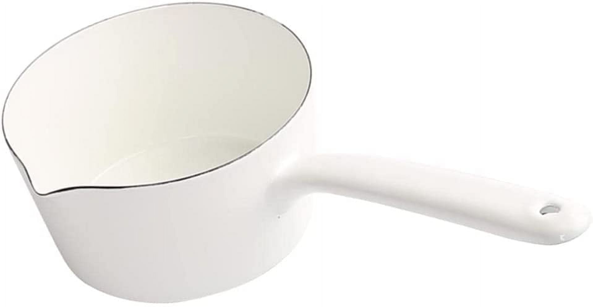 ERDOUY Enamel Spouted Milk Pot/Milk Pan/Saucepan Warmer/Enamelware (1.2 ...