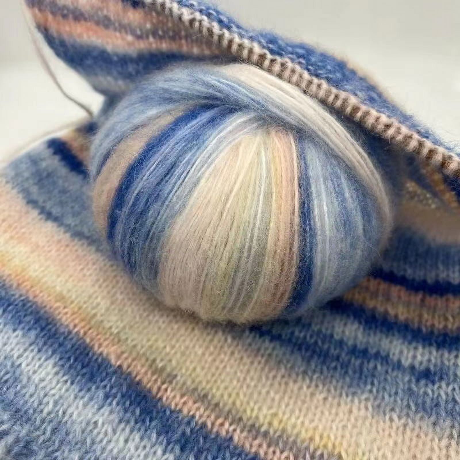 ERDOUY Gradient Cake Yarn Multicolor Fairyland Rainbow Yarn, Cotton ...