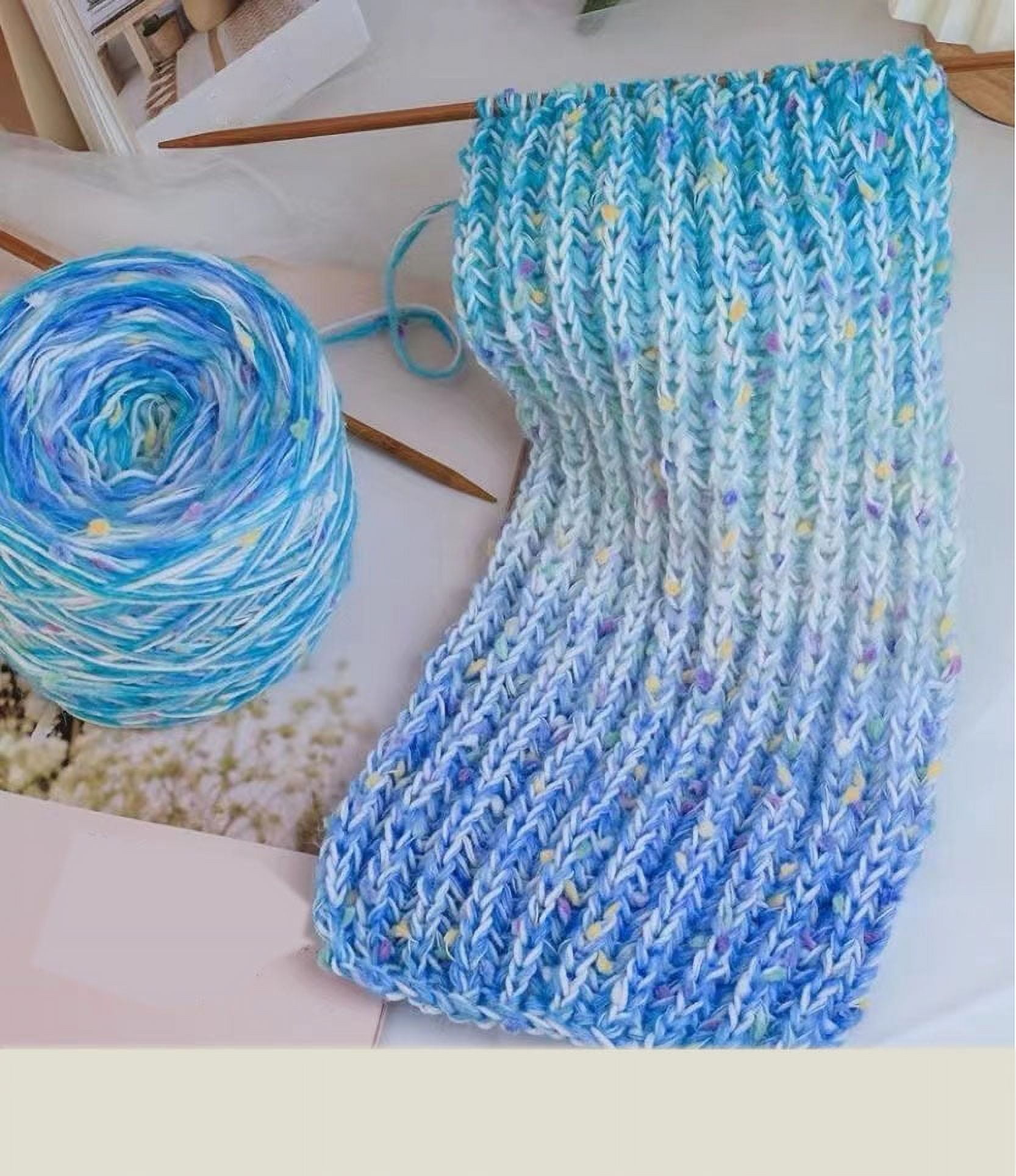 ERDOUY Gradient Cake Yarn Multicolor Fairyland Rainbow Yarn, Cotton ...