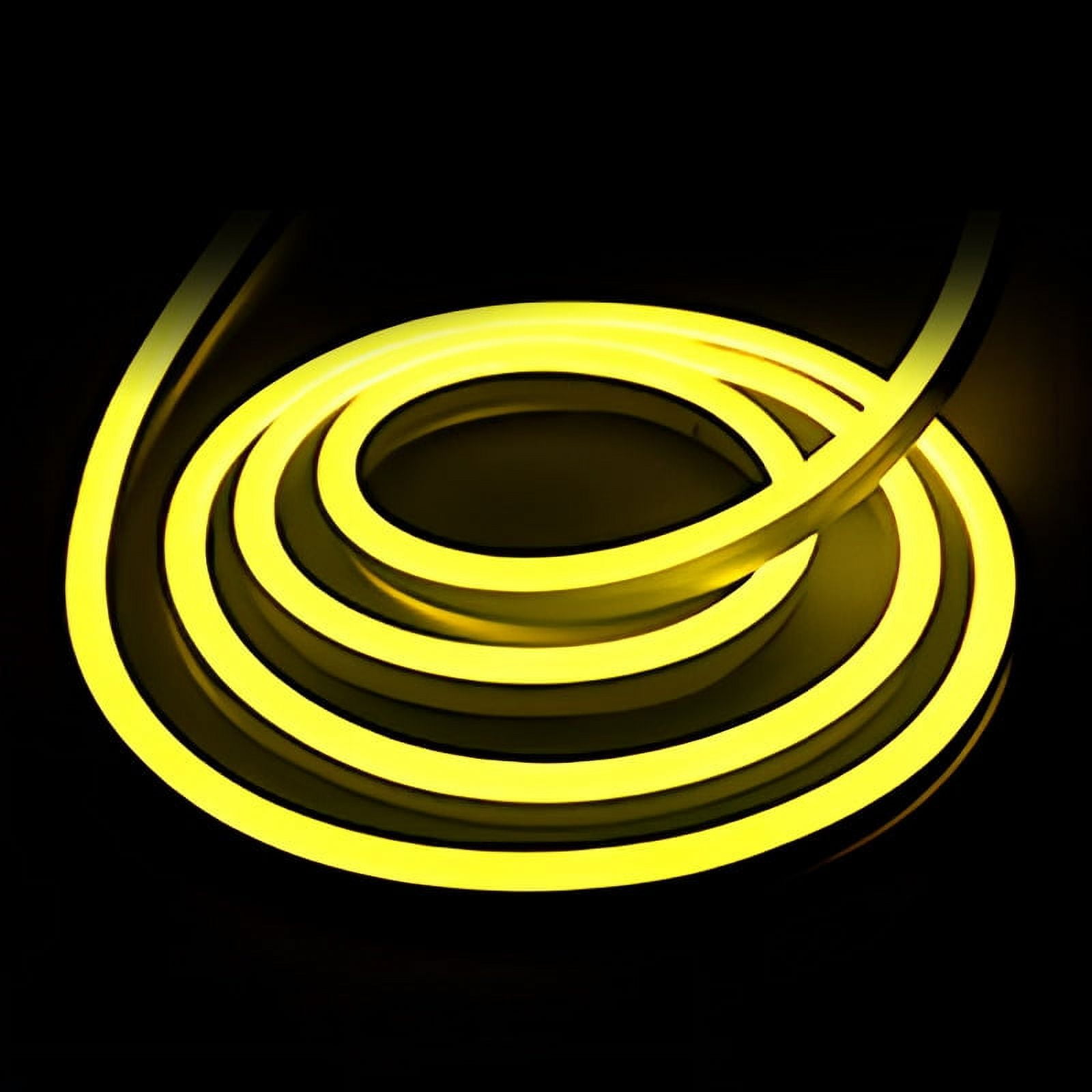 ERDOUY LED Neon Strip Lights, Yellow 12V/16.4ft, Flexible Diffuser ...