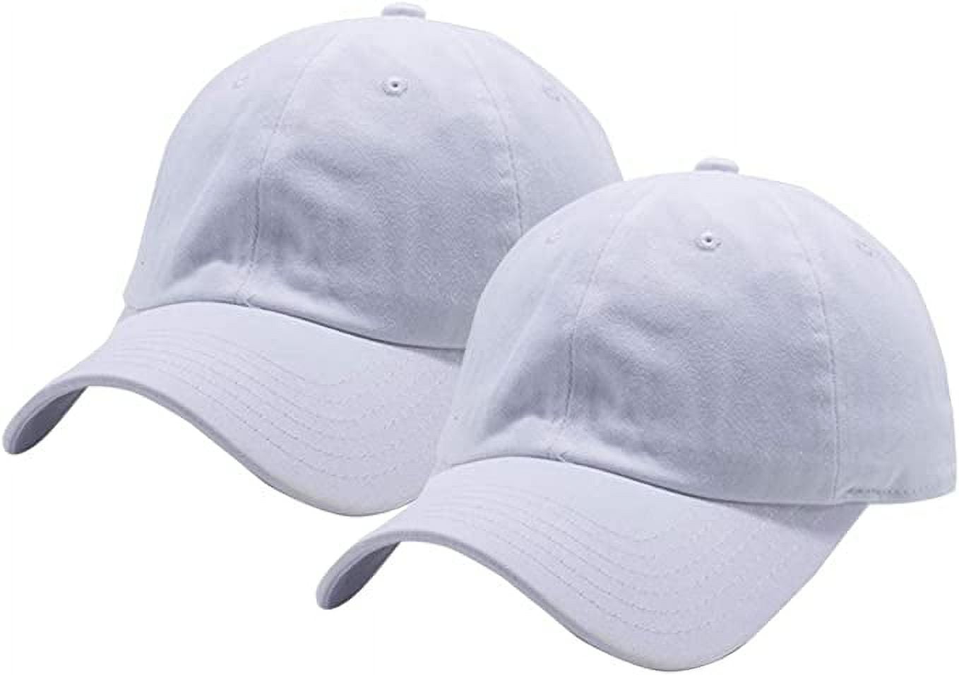 ERDOUY Set of 2, Baceball Cap Sports Athletic Fitted Hat,White ...