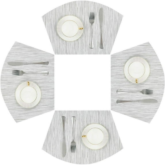 ERDOUY Set of 4 45x30cm PVC Placemats, Non-Slip Heat Resistant Washable ...