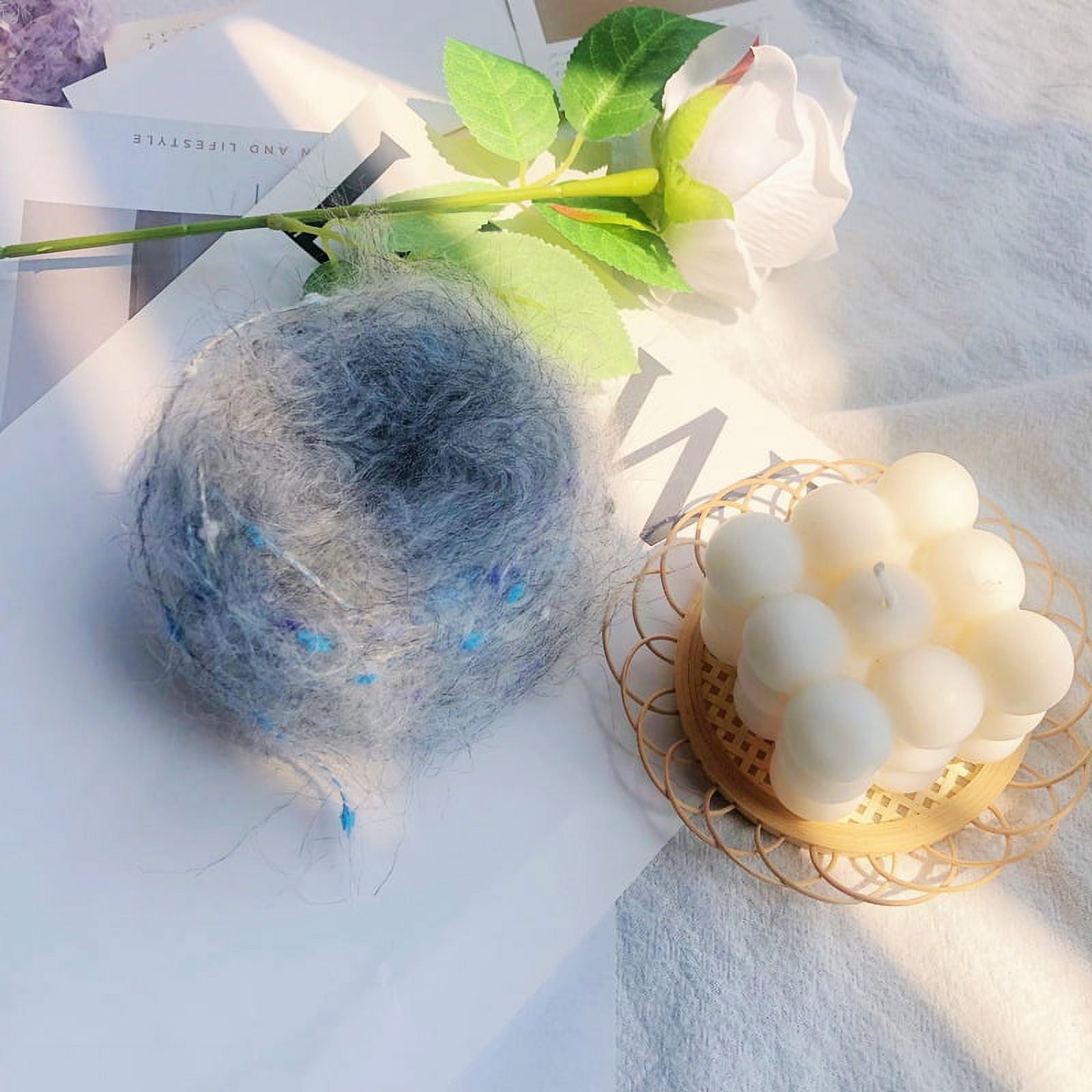 ERDOUY Soft Plush Wool Acrylic Fancy Loop Yarn for Doll Hair Making ...
