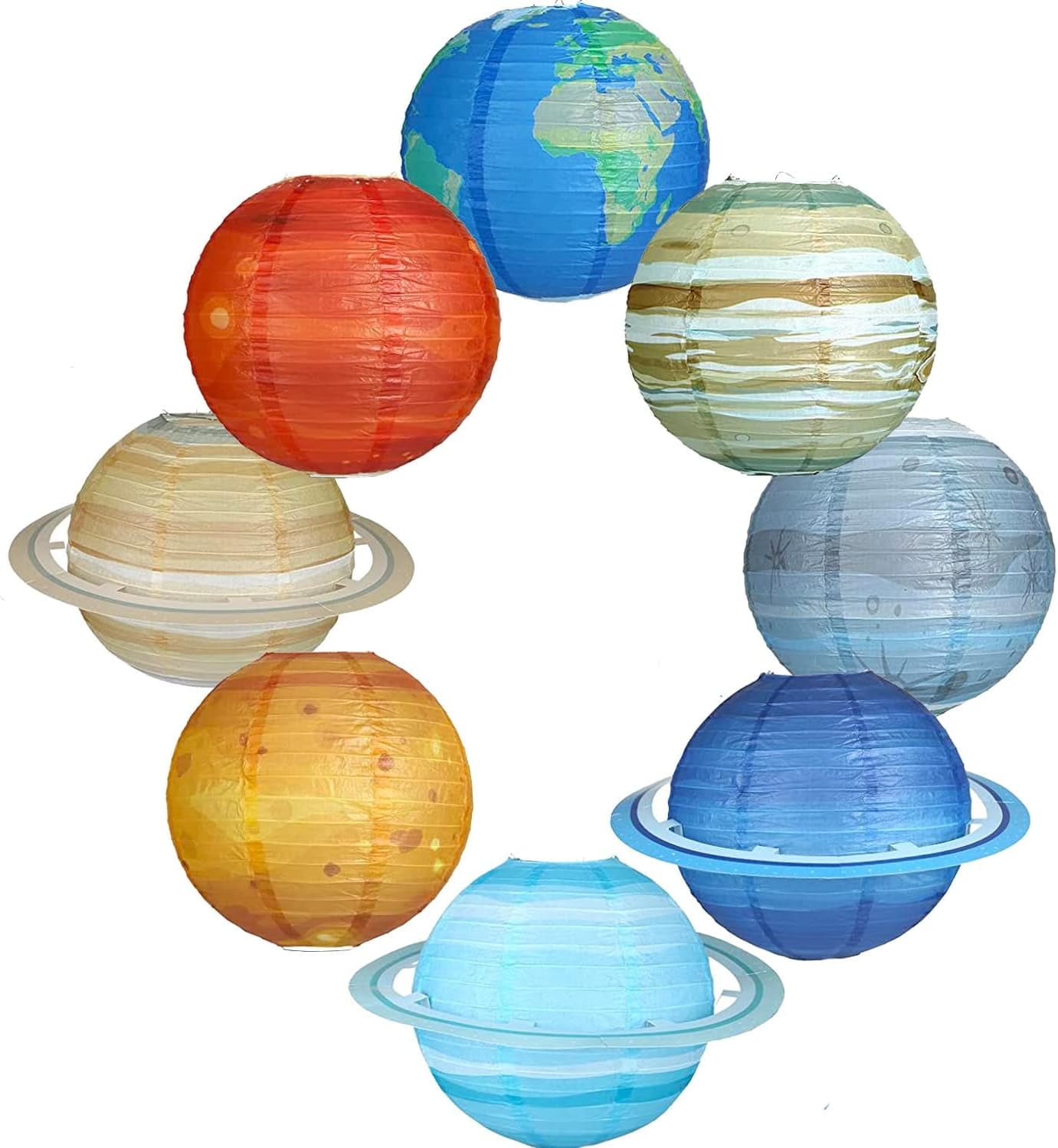 ERDOUY Solar System Hanging Paper Lanterns Outer Space Party ...