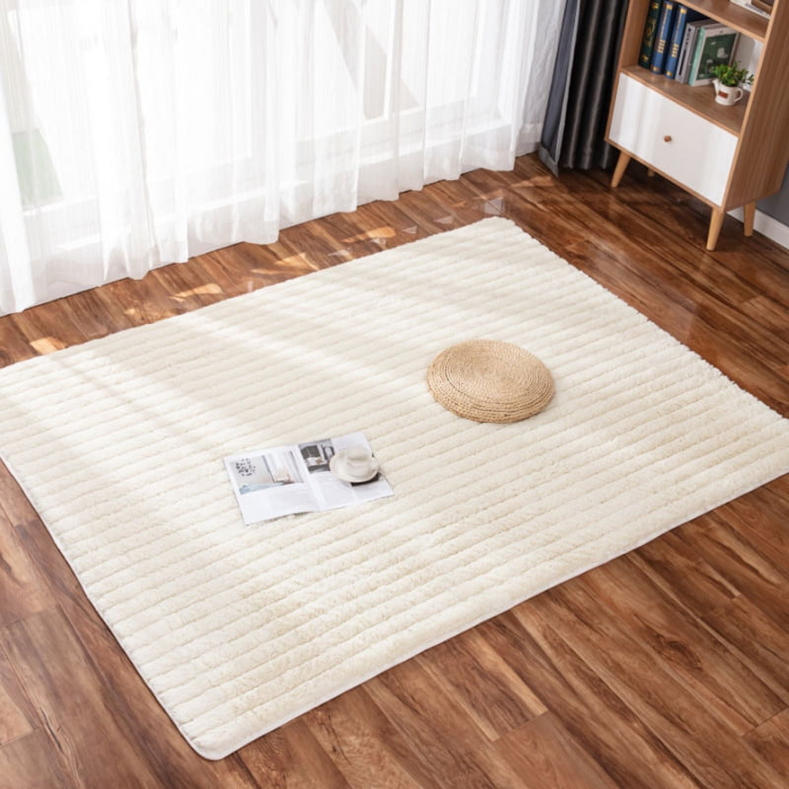 ERDOUY Solid Color Plush Table Runner,Faux Sheepskin Decorative Shaggy ...
