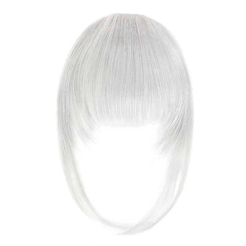 ERDOUY Synthetic Fiber Clip-On French Bangs Extensions, Women's Thick ...