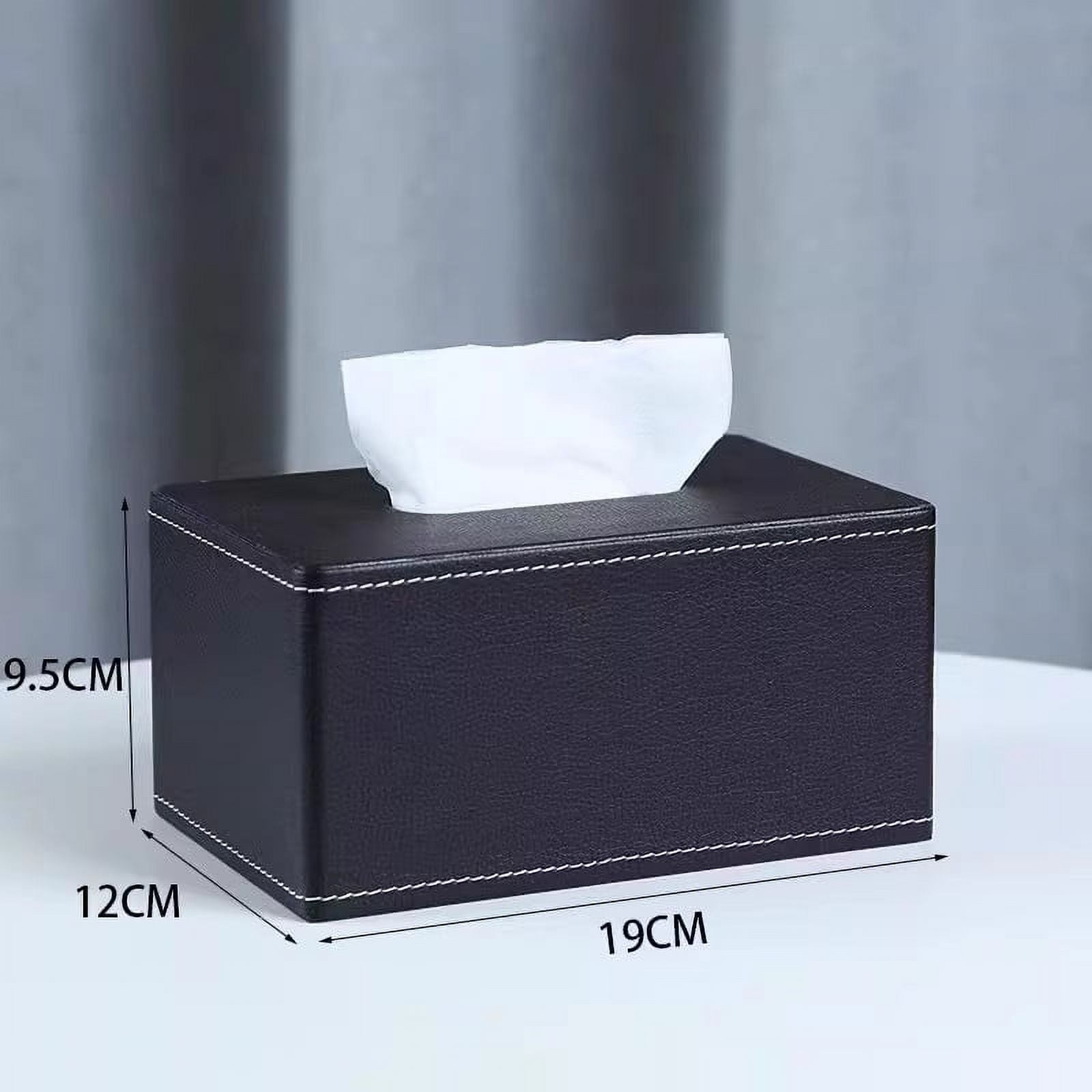 ERDOUY Tissue Box Cover, Leather Tissue Box Holder, Rectangular Tissue ...