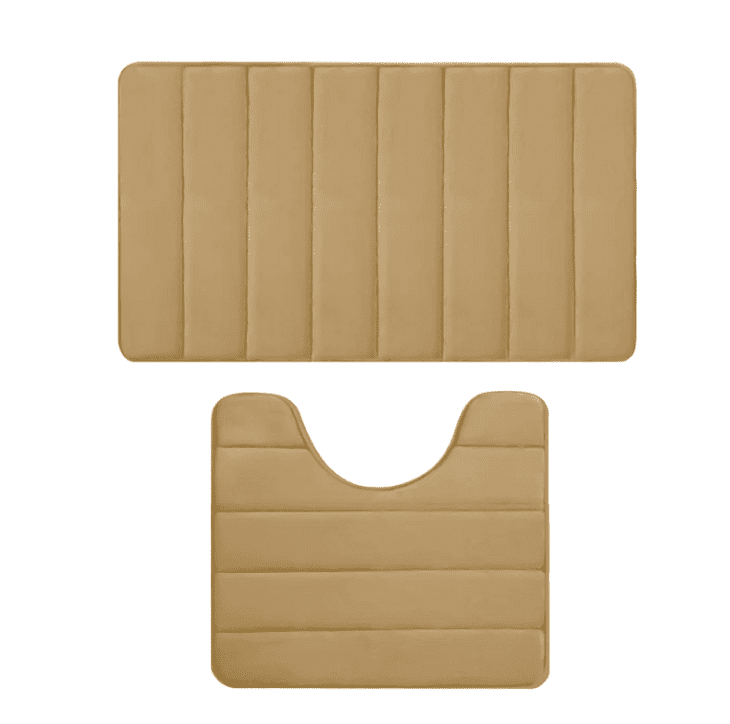 ERDOUY Ultra Soft Coral Fleece Bath Mat 2Piece, Quick Drying Highly ...