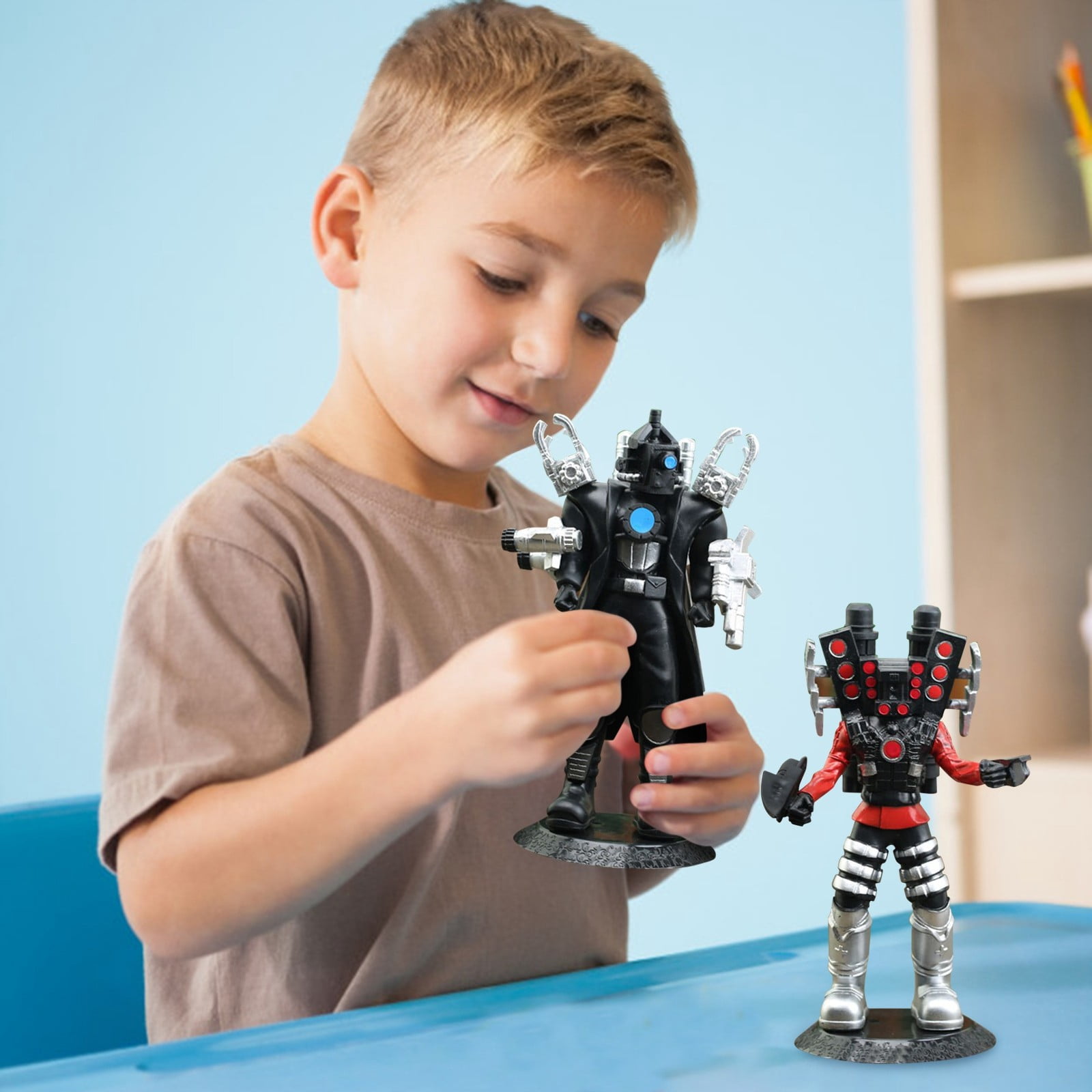 ERETHI 7" Toilet Man Action Figures, Cool Toilet Man Action Figures ...