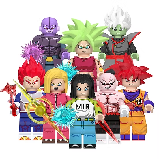 ERETOY 8 PCS Dragon Ball Z Action Figures Minifigures Building Blocks ...