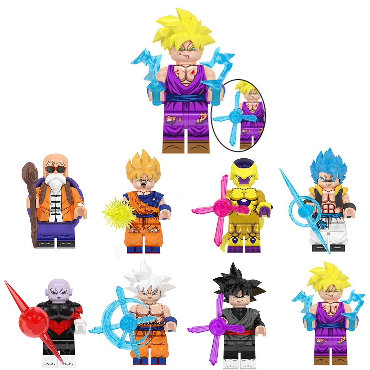 ERETOY Dragon Ball Minifigure Action Figure Building Block Toys Set - 1 ...