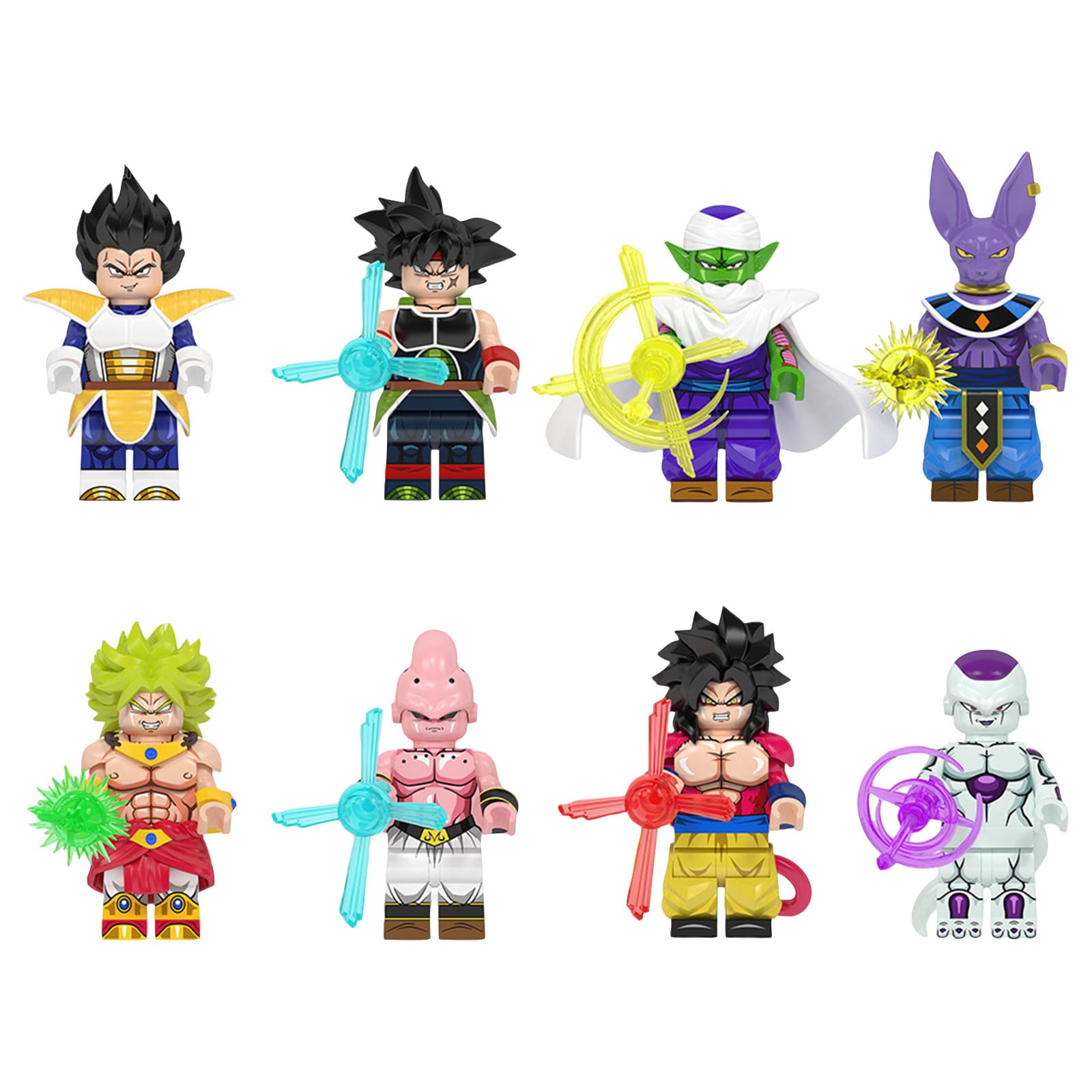 ERETOY Dragon Ball Minifigure Action Figure Building Block Toys Set - 8 ...