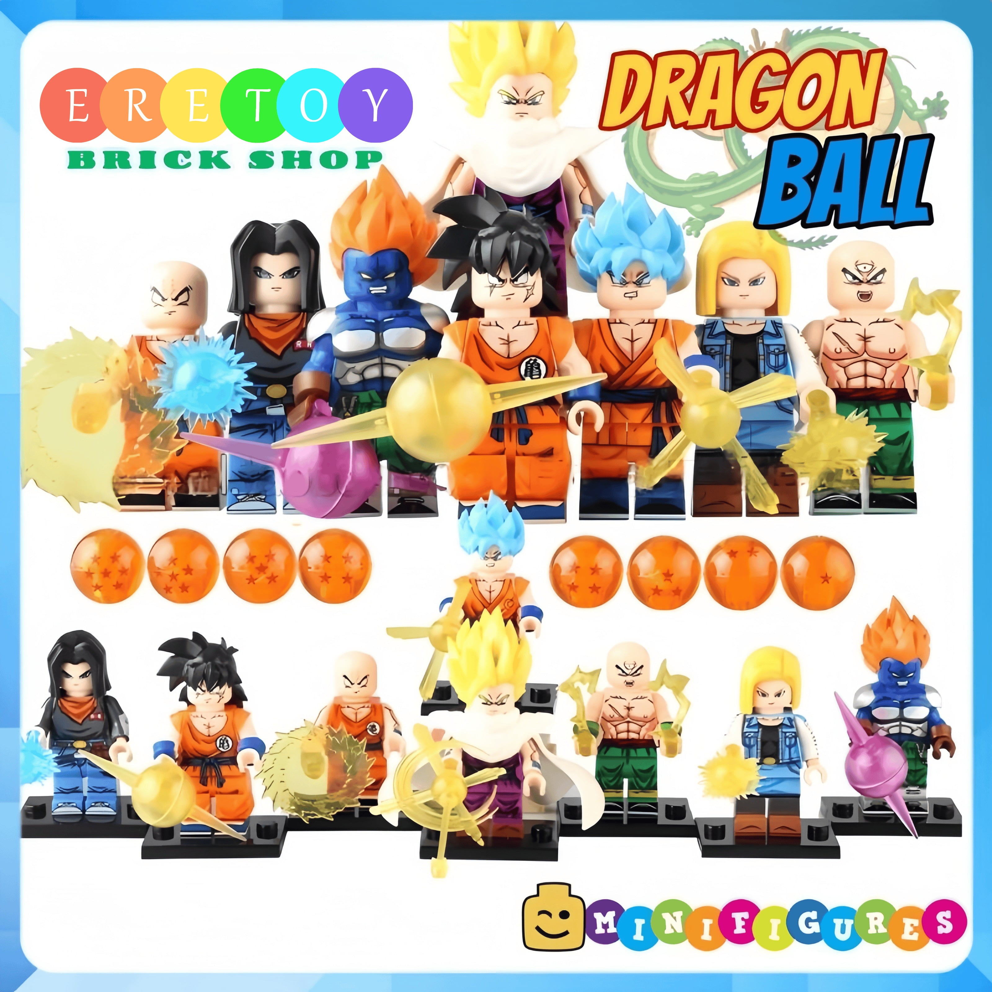 ERETOY Dragon Ball Z Action Figures Minifigure Building Block Toys Set ...