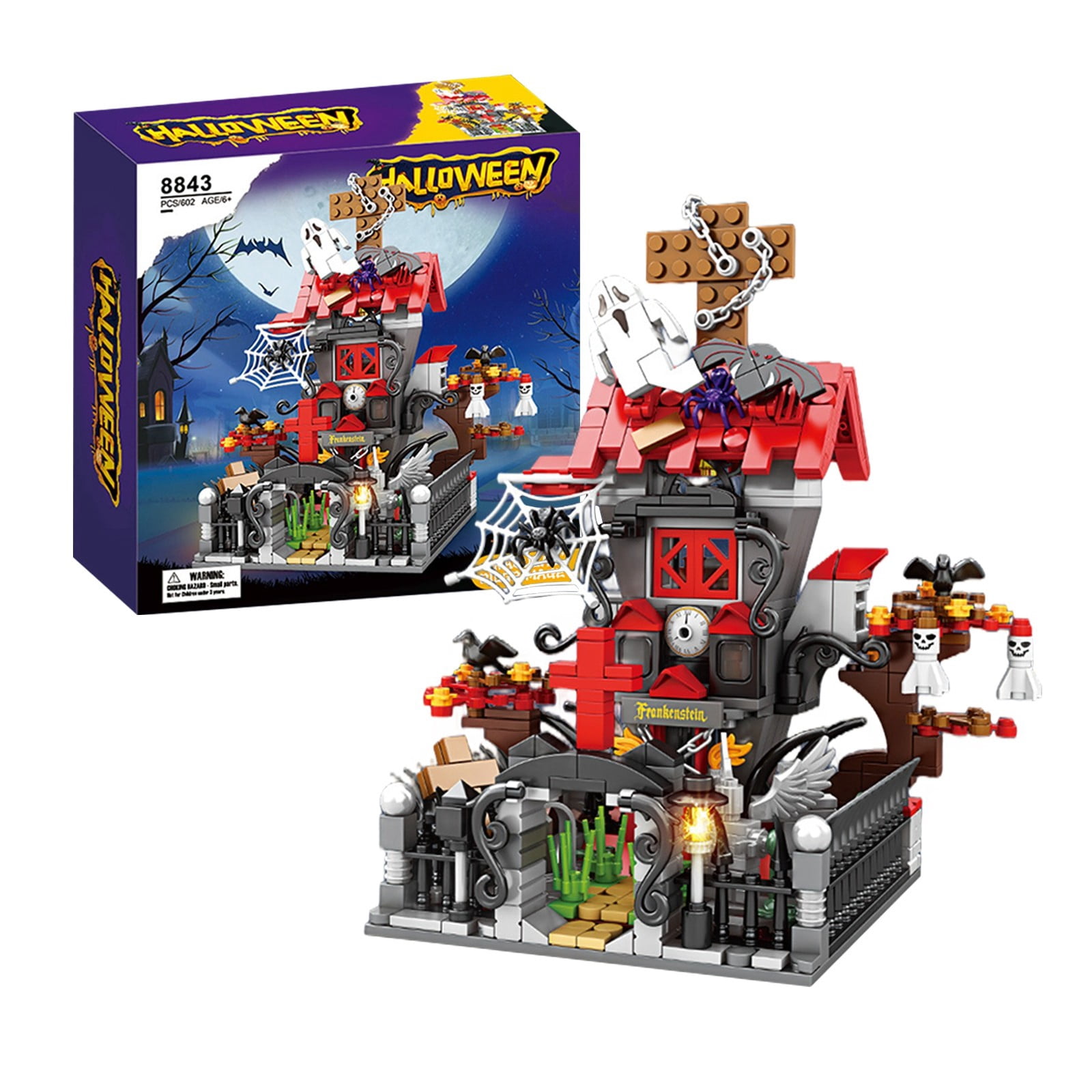 ERETOY Halloween Haunted House Building Blocks Kit - Vampire Tower ...