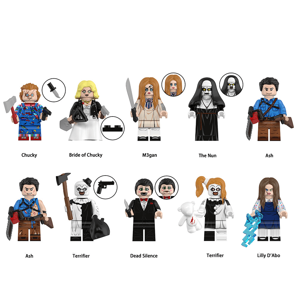 ERETOY Halloween Minifigures Action Figure Building Block Toys Set ...